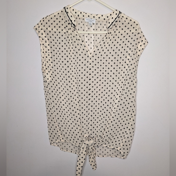 Current Air | Tops | Current Air Dotted Sheer Blouse | Poshmark